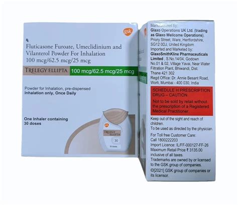 Trelegy Ellipta Inhaler At ₹ 2800 Piece Sector 8a Id 26611119730