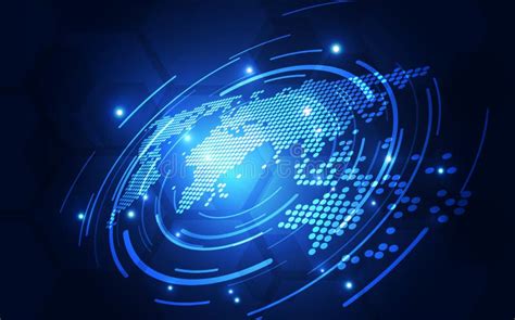 Vector Digital Global Technology Concept Abstract Background Illustration Stock Vector