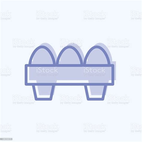 아이콘 달걀 정원 기호에 적합합니다 두 가지 톤 스타일 편집 가능한 간단한 디자인 디자인 템플릿 벡터 간단한 기호 그림 건강한 식생활에 대한 스톡 벡터 아트 및 기타 이미지