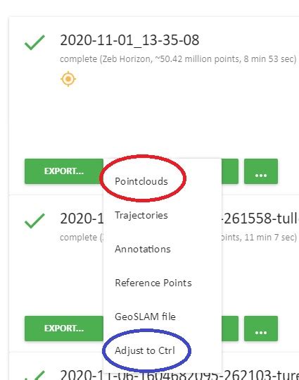 Export Georeferenced And Filtered Data In Geoslam Hub Faro® Knowledge