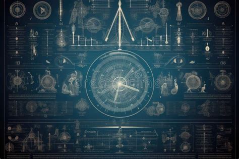 Chalkboard Inscribed With Scientific Formulas And Calculations In Physics And Mathematics Stock