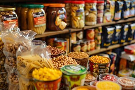 Assemble Care Packages With Essential Food Items A Generative Ai Premium Ai Generated Image