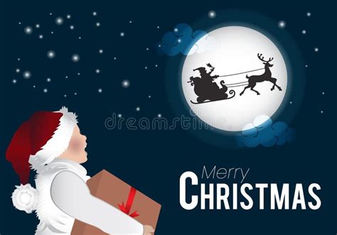 Christmas And New Year Xmas Night Background Eps Stock Vector