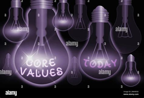 Handwriting Text Core Values Conceptual Photo Principles Which Guide And Determine What Is