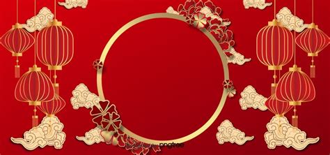 2020 설날 상서로운 구름 랜턴 꽃 라운드 프레임 빨간색 배경 중국 새해 상서로운 구름 구름 배경 일러스트 및 사진 무료 다운로드 Pngtree 빨간색 배경