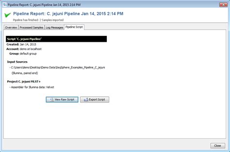 Pipeline Report Pipeline Script