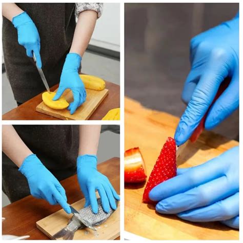 Disposable Gloves 100 Pcs Nitrile Blue Black Various Brands Suitable