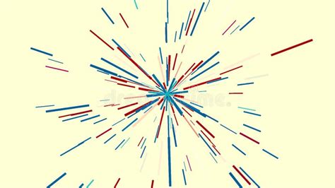 White Background Motion Multi Colored Lines Of Different Sizes In The Animation Rotating