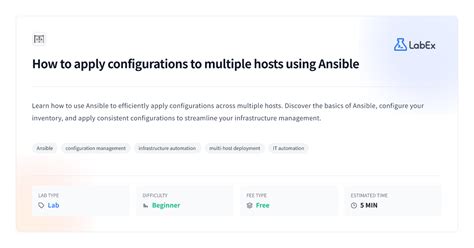 How To Apply Configurations To Multiple Hosts Using Ansible Labex