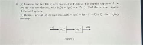 Solved A ﻿consider The Two Lti System Cascaded In Figure
