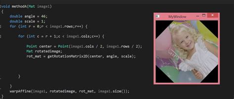 C Opencv Rotating Image By An Arbitrary Number Degree Stack Overflow