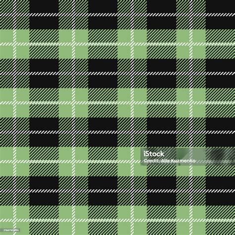 검정과 녹색 스코틀랜드 섬유 완벽 한 패턴입니다 패브릭 질감 체크 타탄 격자 무늬 추상적인 기하학적 배경 에 대한 Cloth Fabric 모노크롬 그래픽 반복 디자인 현대