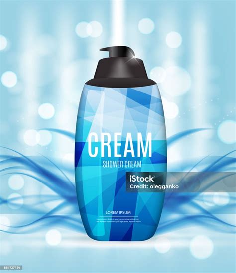 광고 또는 잡지 배경을 위한 디자인 화장품 제품 템플릿 3d 현실 벡터 Iillustratio 공란에 대한 스톡 벡터 아트 및