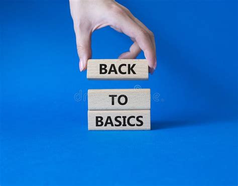 Back To Basics Symbol Concept Word Back To Basics On Wooden Blocks