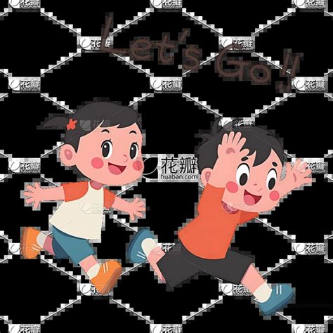 常规系列 人物系列插画风卡通小孩人物素材 花瓣网