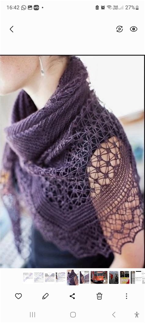 Ажурная шаль Схема Вязание шали спицами