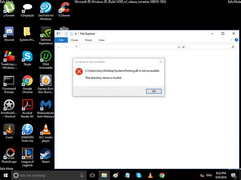cannot delete empty folder directory name is invalid windows 10 forums