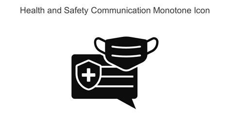 Health And Safety Communication Monotone Icon In Powerpoint Pptx Png And Editable Eps Format Ppt