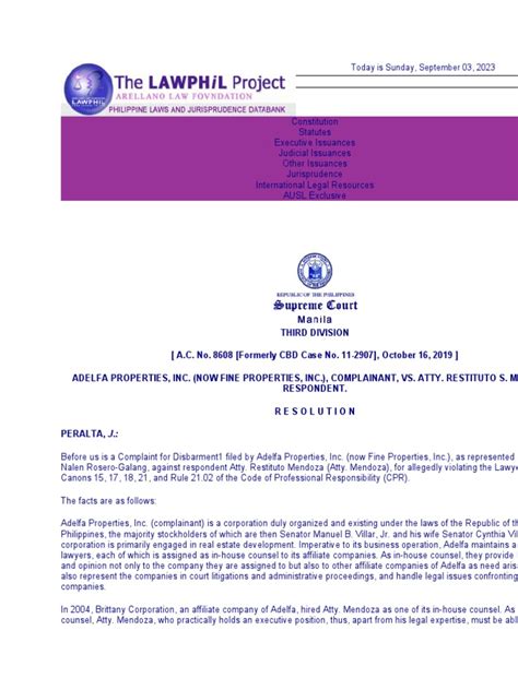 Adelfa V Restituto Pdf