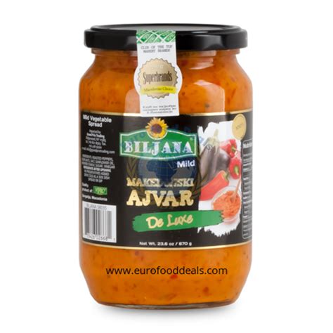 Biljana De Luxe Premium Macedonian Mild Ajvar 670g - Euro Food Deals