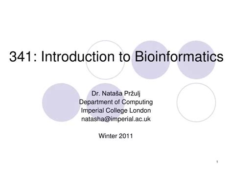 PPT 341 Introduction To Bioinformatics PowerPoint Presentation Free Download ID 396820