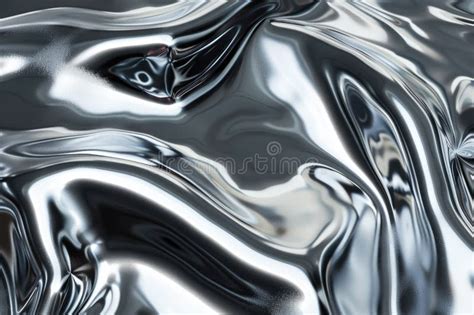 A Stylish Background Featuring Surreal Liquid Metal Waves With Dynamic Flow And Futuristic