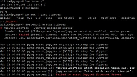jupyter server failed to start support pynq