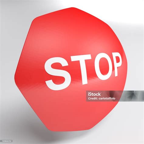 흰색 배경에 격리 된 빨간색 팔각형 아이콘 을 중지 3d 렌더링 그림 3차원 형태에 대한 스톡 사진 및 기타 이미지 3차원 형태 금지됨 입체 이미지 Istock