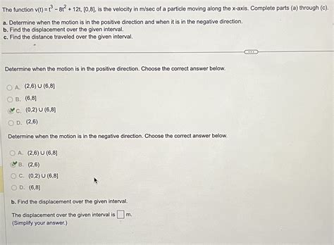 solved the function v t t3−8t2 12t [0 8] is the velocity