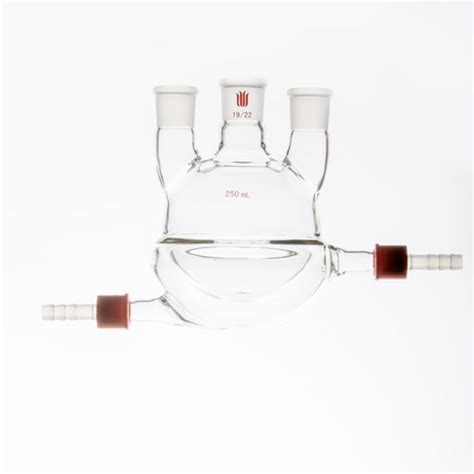 Flask Round Bottom 3 Neck Vertical Half Jacketed Labware E Shop