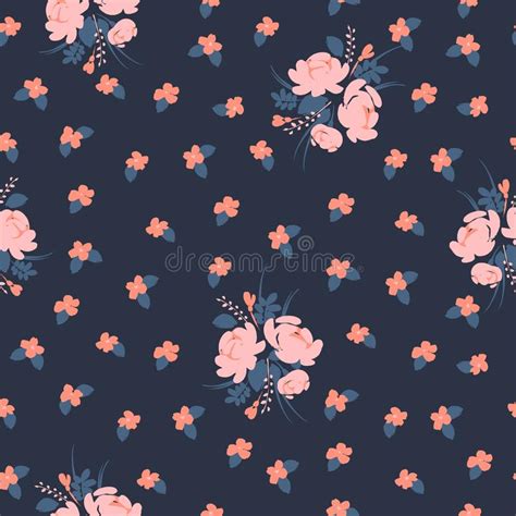 Floral Abstract Seamless Pattern Vector Design For Different Surfases