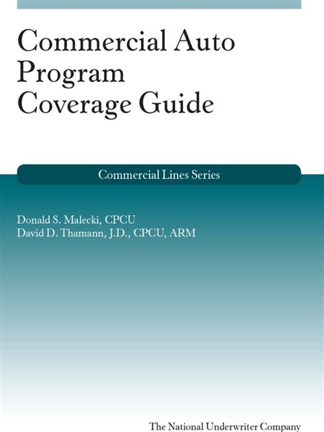 Commercial Auto Program Coverage Guide 1st Edition Premiumjs Store