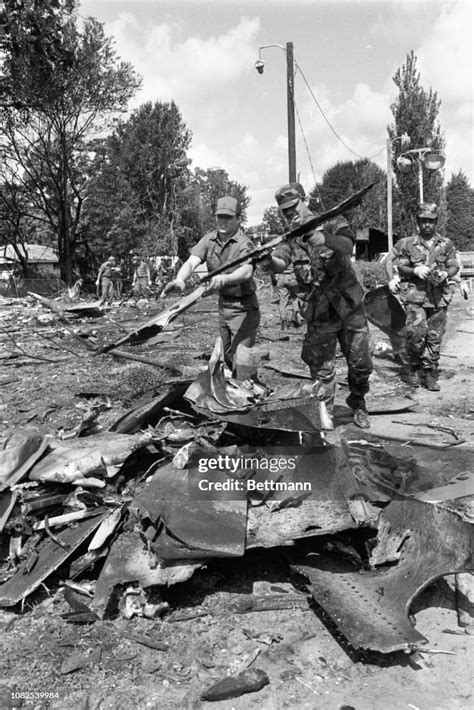 National Guardsmen Pick Through The Site Of The Crash Of Pan Am News