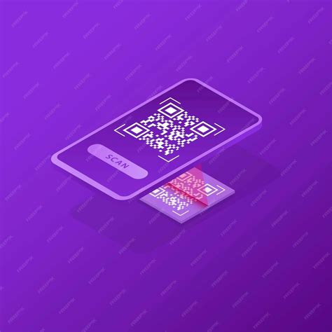 Premium Vector Isometric Smartphone Scanning Qr Code Qr Code