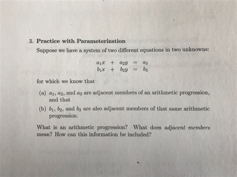 Solved 3 Practice With Parameterization Suppose We Have A