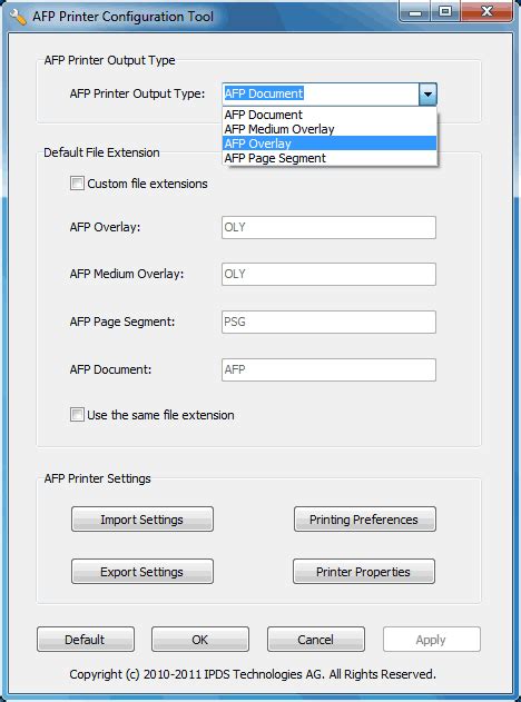 AFP Printer AFP Driver For Windows 7 Windows Vista Windows XP Windows 2000