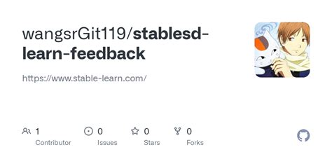 GitHub WangsrGit119 Stablesd Learn Feedback Https Stable Learn