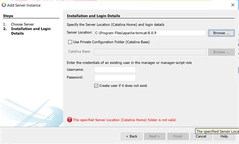 Tomcat Netbeans On Windows Won T Let Me Connect Tomcat Stack Overflow