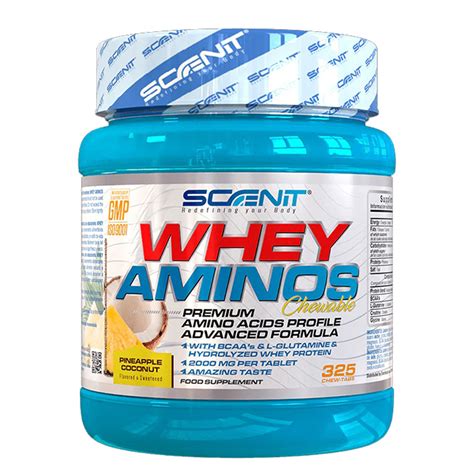 Buy Scenit Nutrition Whey Amino 325 Chewable Tablets Pineapple