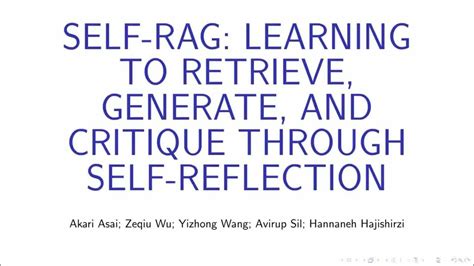[uw Allen Ai Ibm] Self Rag Learning To Retrieve Generate And Critique Through Self