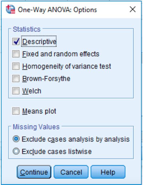 assignment help how to do one way anova analysis of variance
