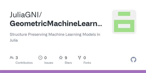 GitHub JuliaGNI GeometricMachineLearning Jl Structure Preserving Machine Learning Models In Julia