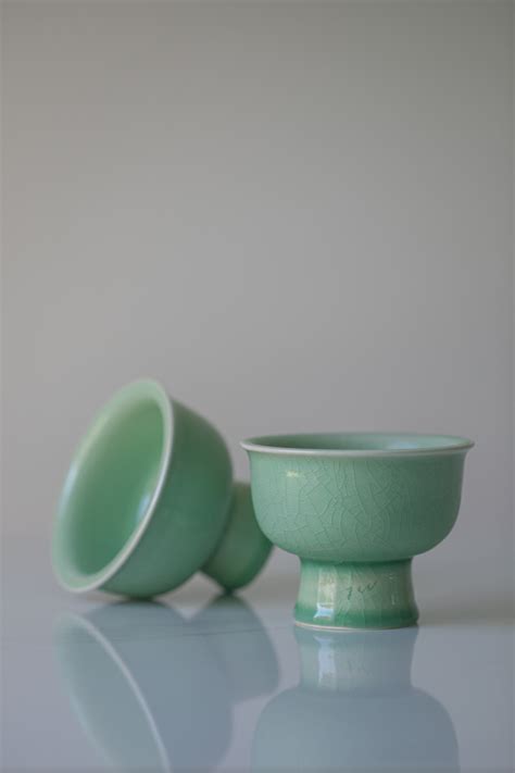 최진호 도자기 청자 막걸리잔