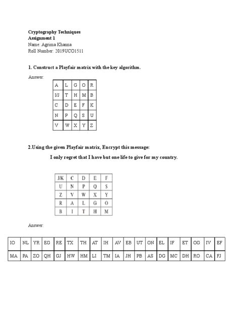 Cryptography Techniques Assignment Pdf Encryption Information Age