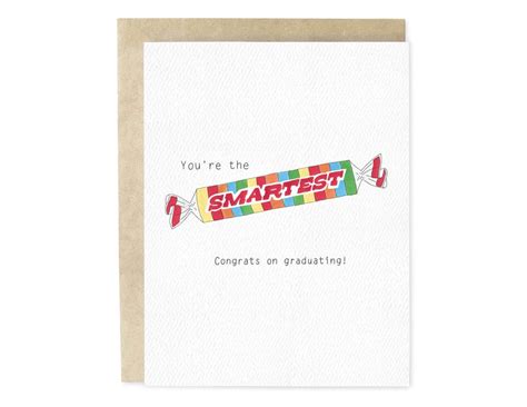 Smarties Hand Illustrated Graduation Greeting Card Etsy