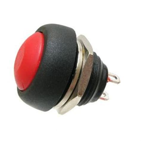 Miniature Red Push Button Switch Spst