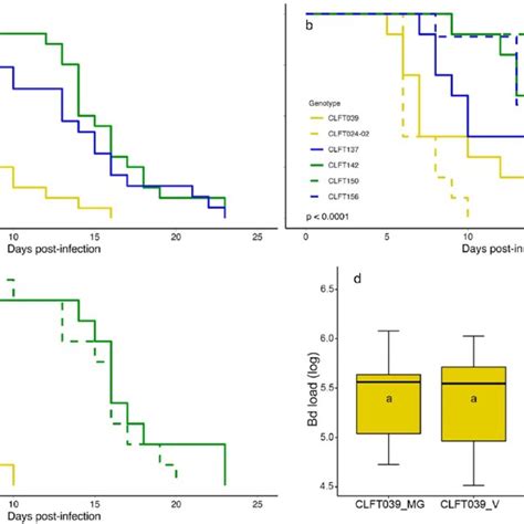 Survival Curves And Bd Load Boxplot From The Model Generalizability And