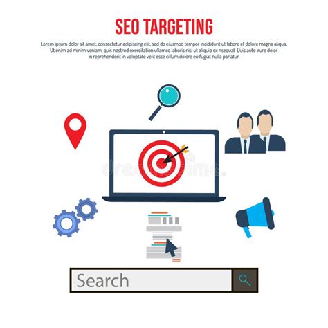 Seo Targeting Concept Search Engine Optimization Stock Vector Illustration Of Media