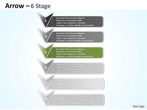 Arrow Stages PowerPoint Presentation Designs Slide PPT Graphics Presentation Template
