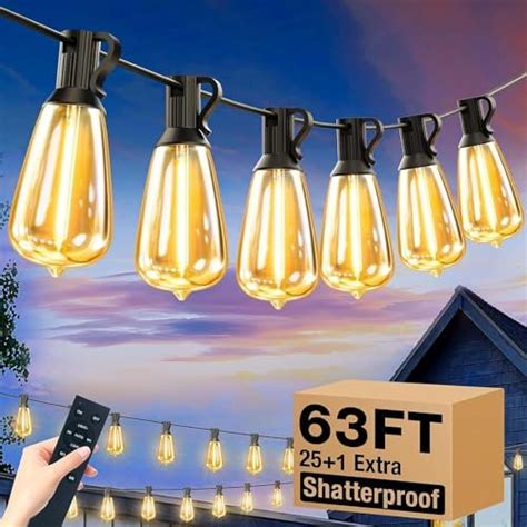 Lapitio 100ft Remote Outdoor String Lights For Outside 502 Led